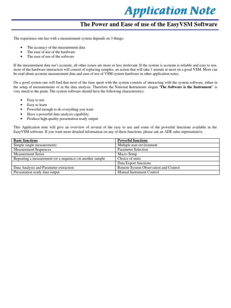 VSM Software | PDF | Microsoft Excel | Spreadsheet