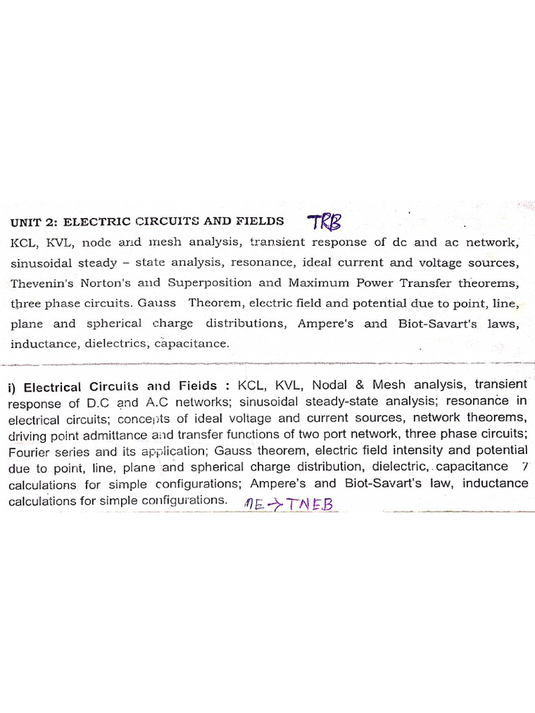 Electric Circuits Part - Iii | PDF