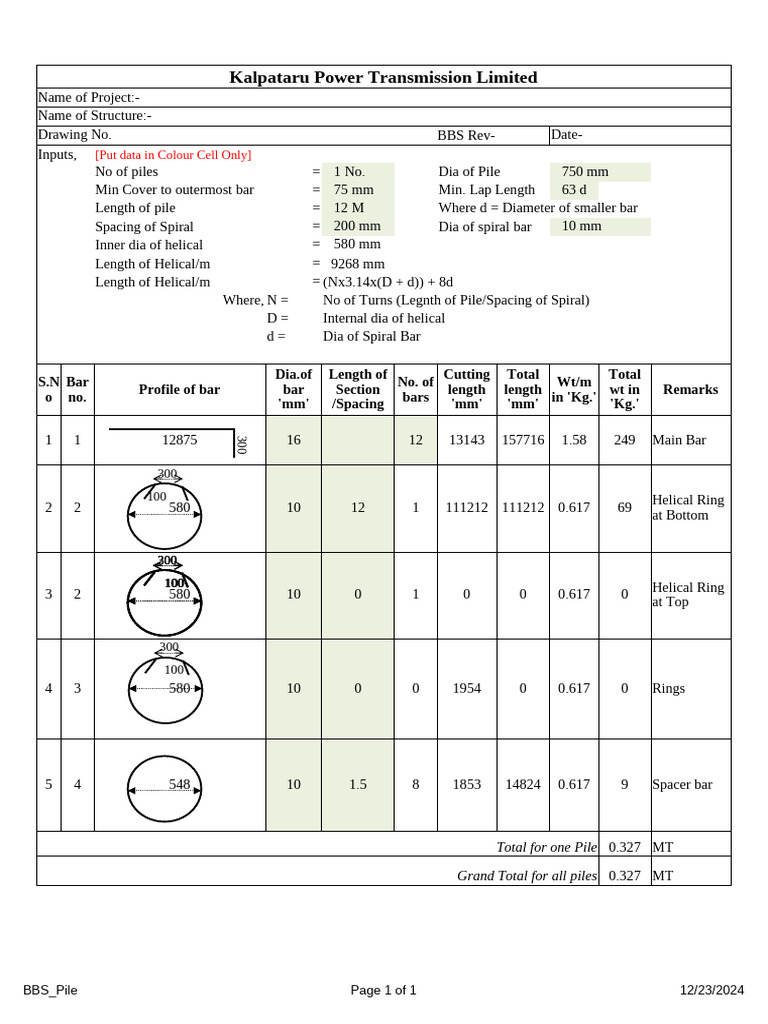 BBS Format Piles 2012 | PDF