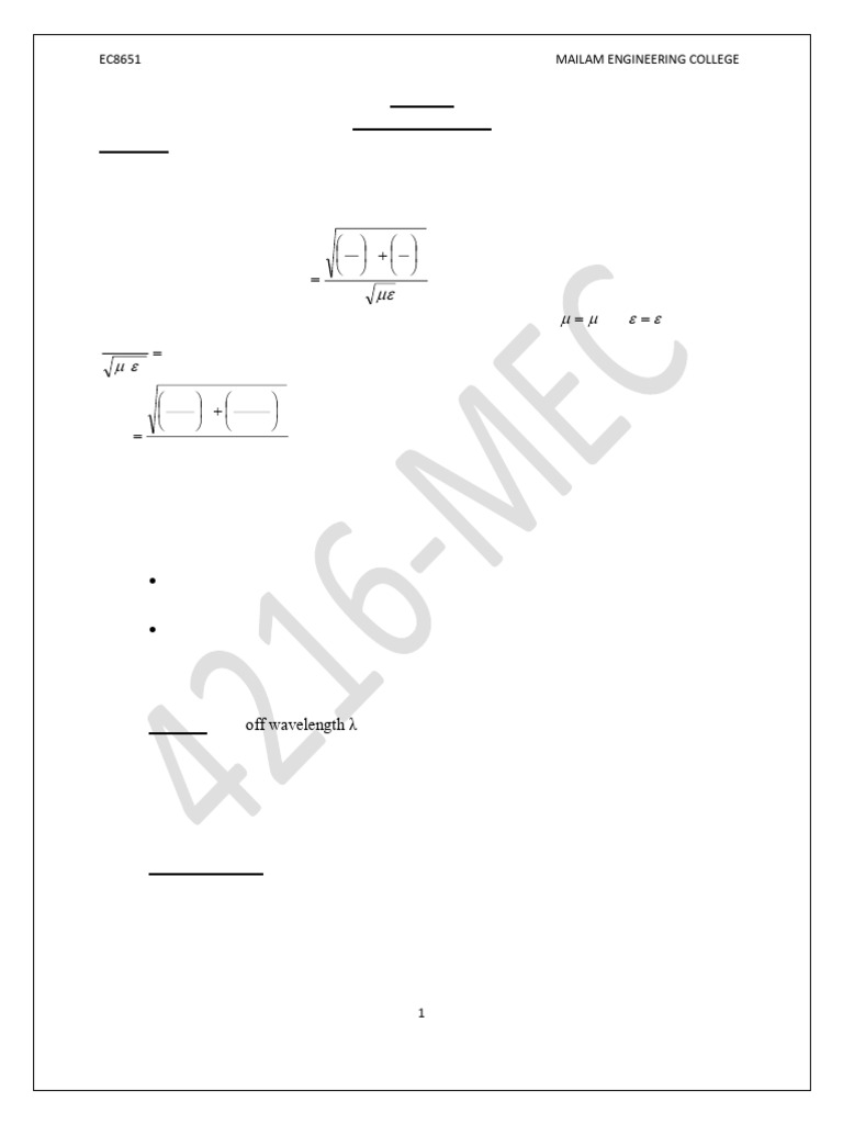 Unit-4 TLW Shop Copyy 2023 | PDF | Waveguide | Waves