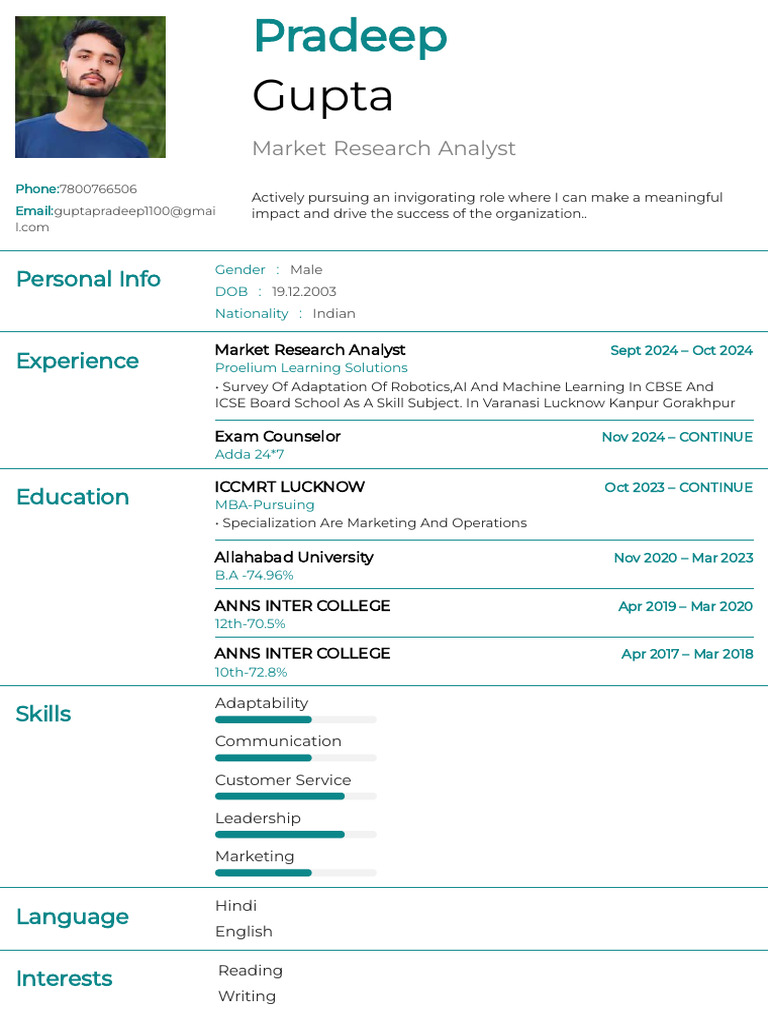 Pradeep Gupta CV - Compressed (1) - Compressed | PDF