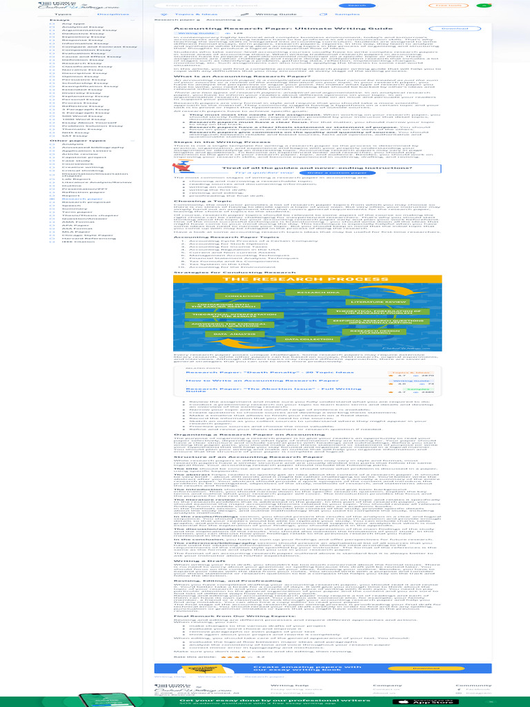 How To Write Accounting Research Paper | PDF | Essays | Editing
