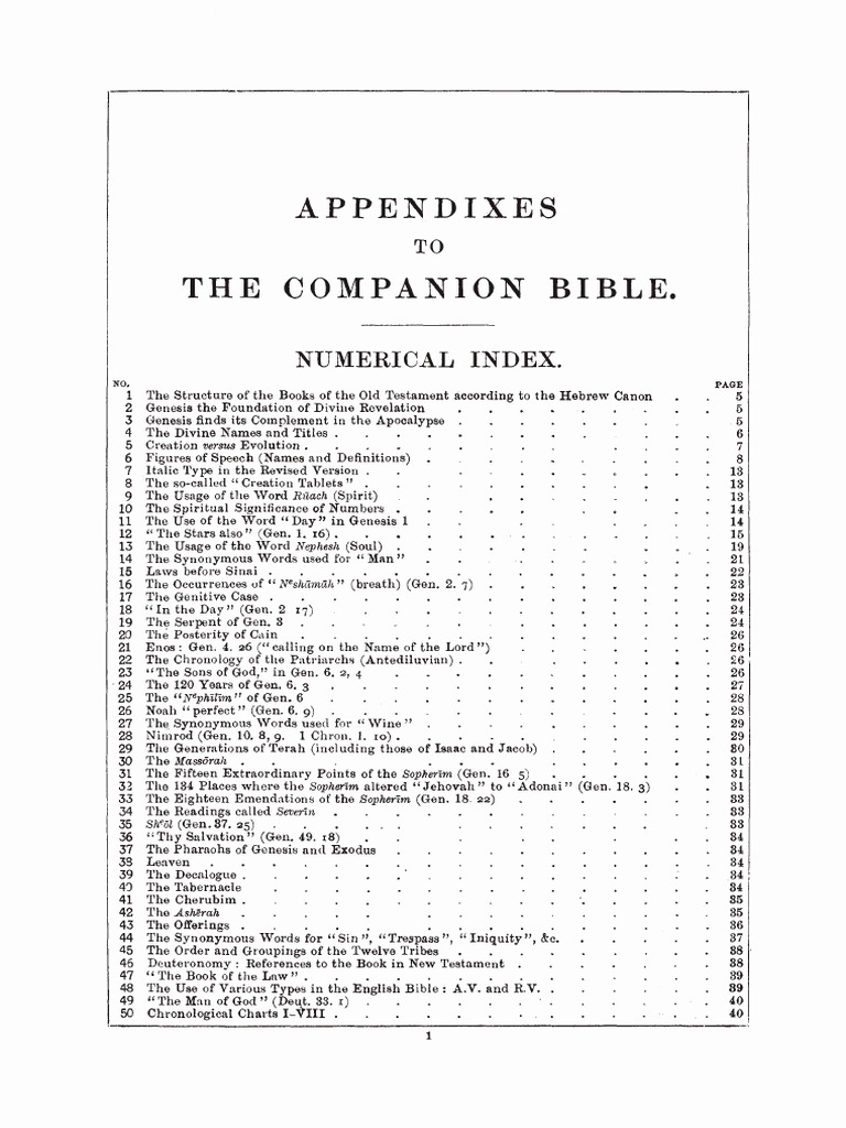 Bullinger-Appendix to Companion Bible(b) | PDF