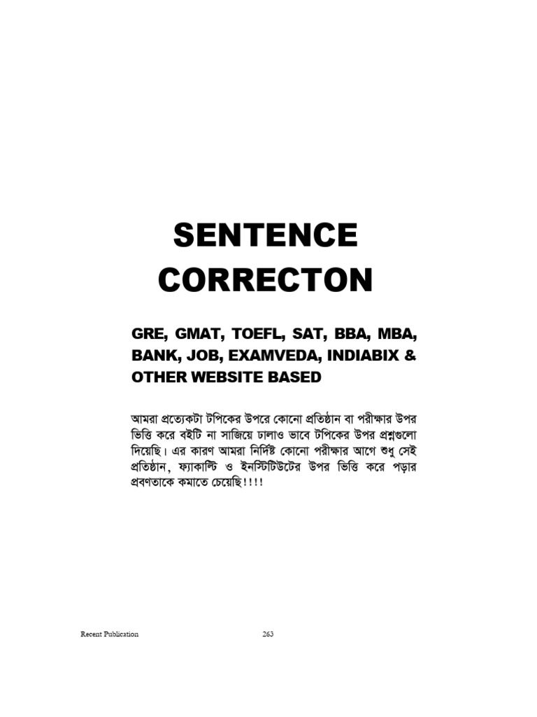 Sentence Correction - Removed | PDF | Morphology | Language Mechanics