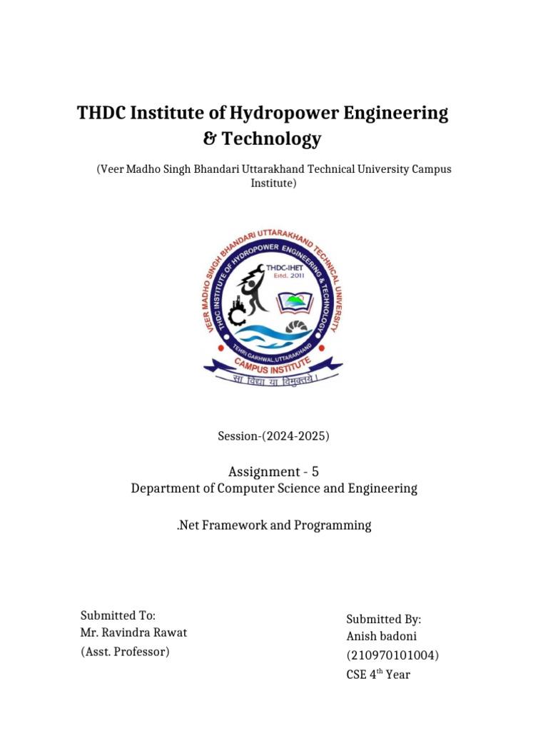 THDC Cover Page | PDF