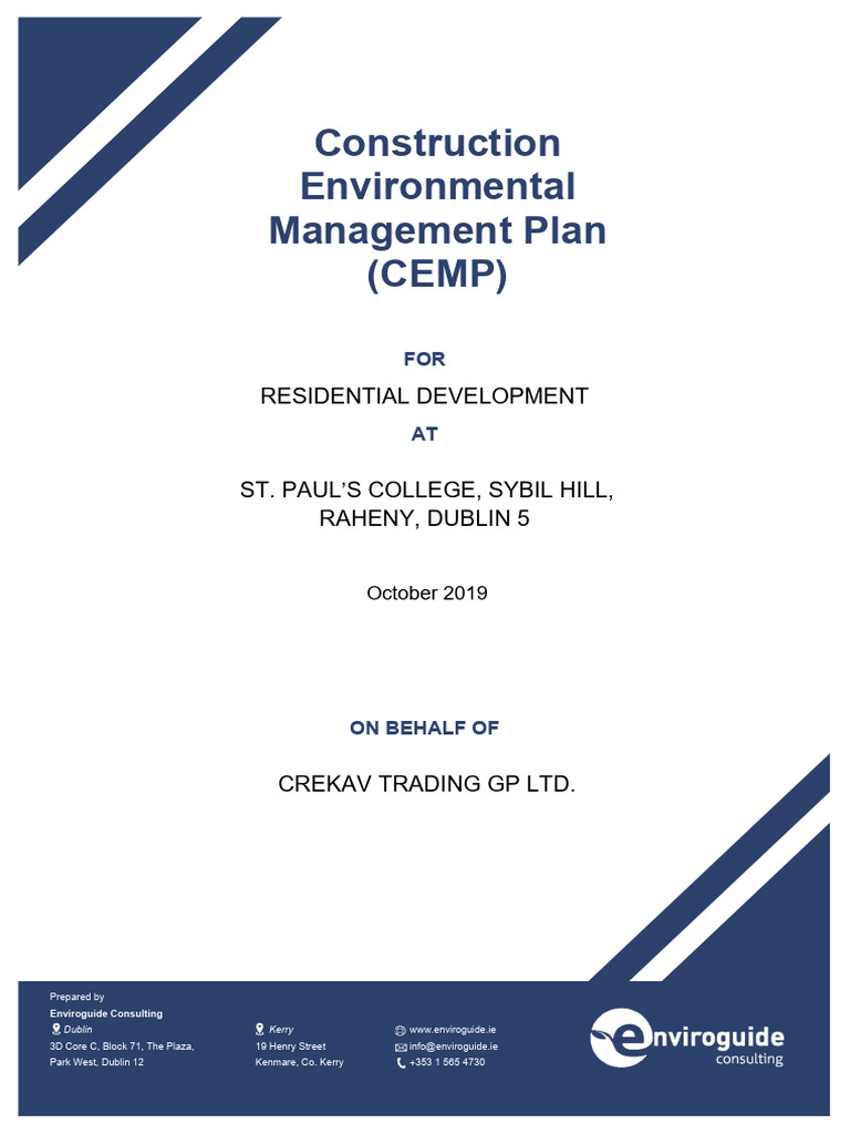Construction Environmental Management Plan | PDF | Noise