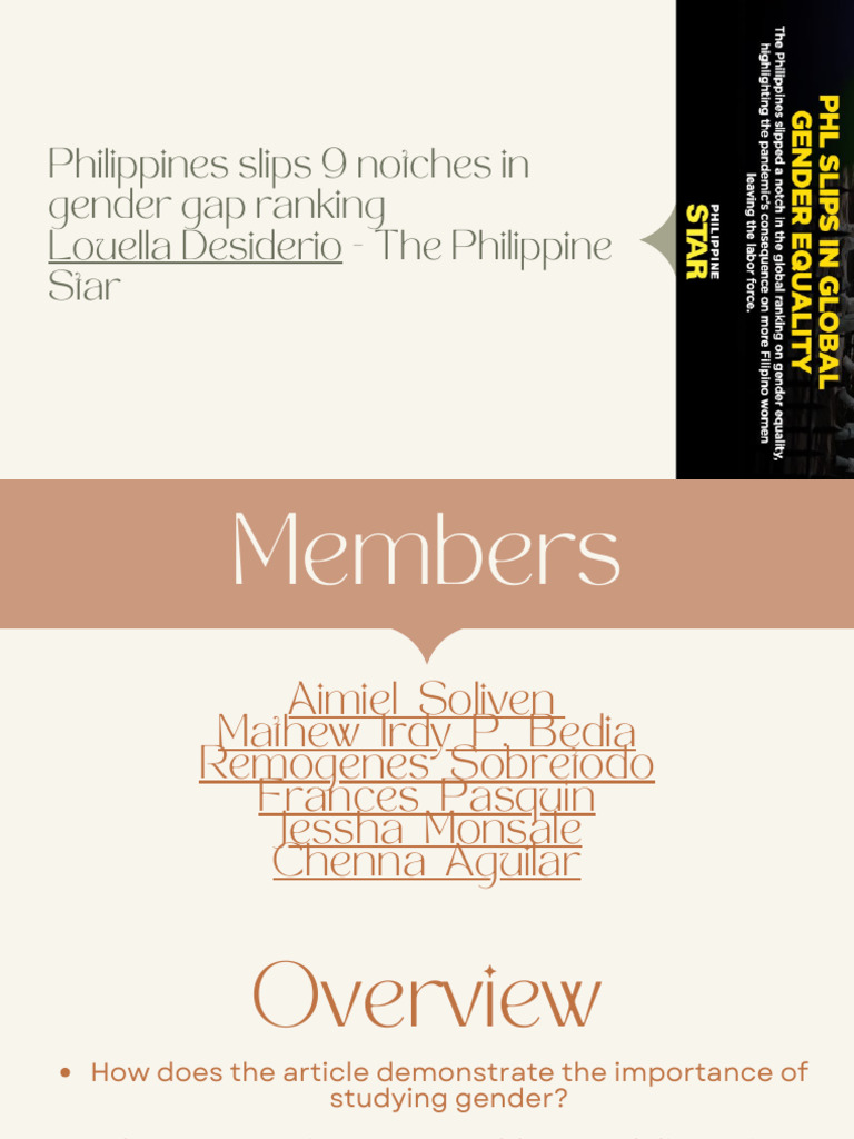 GE ELEC 2 Group Presentation | PDF | Gender Studies | Gender Inequality