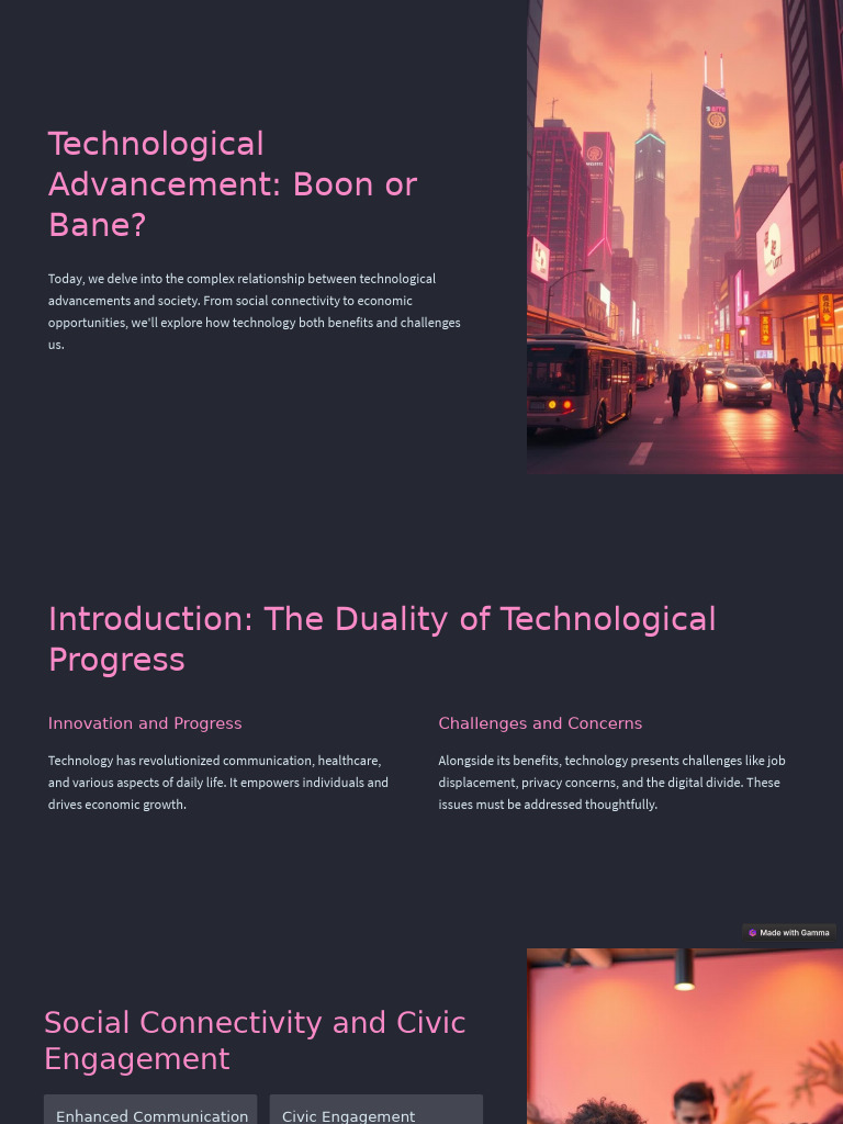 Technological Advancement Boon or Bane | PDF | Educational Technology ...