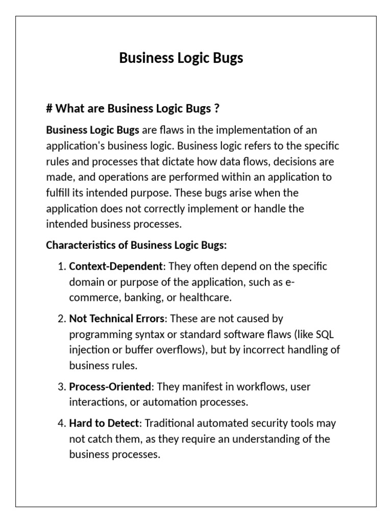 Business Logic Bugs Task 14 | PDF | Software Bug | Software Testing