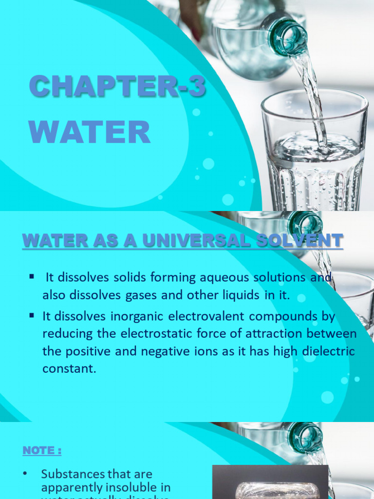 Water as a Universal Solvent Explained | PDF