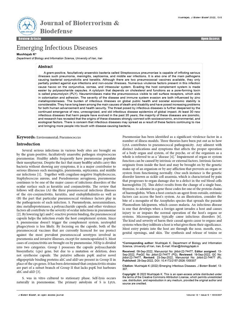 emerging-infectious-diseases | PDF | Infection | Pathogen