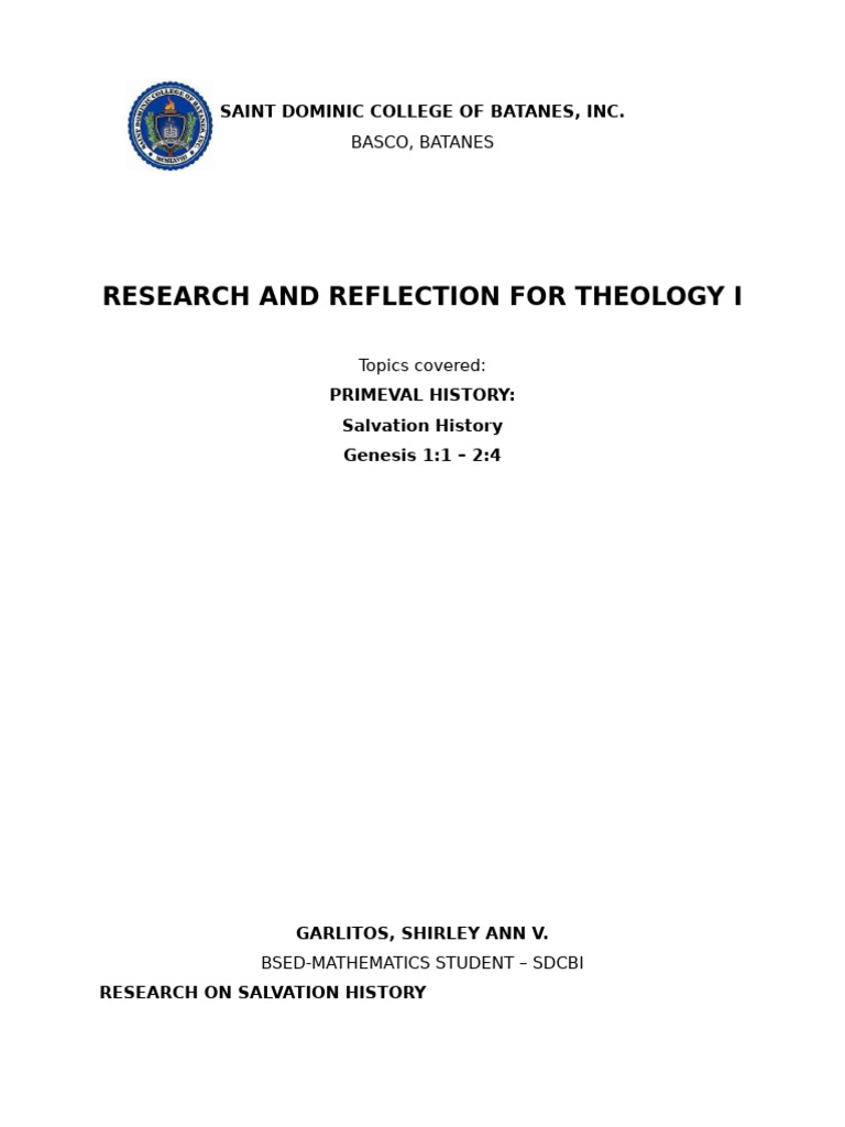 primeval history | PDF | Israelites | Salvation