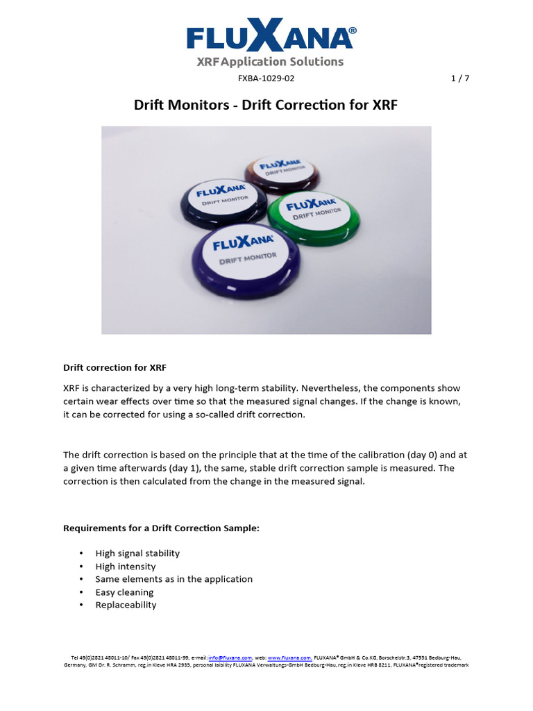 Whitepaper Drift Correction in XRF | PDF | Optics | Scientific Techniques