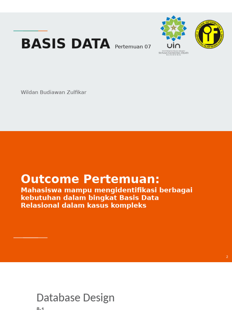 basis data 07 | PDF | Relational Database | Relational Model