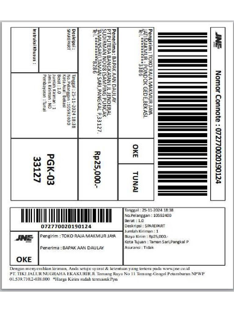 RESI JNE BARU | PDF