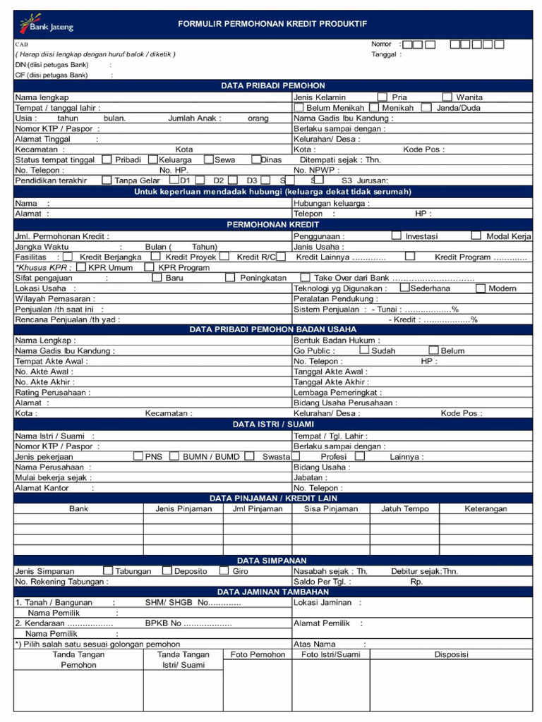 Form Permohonan (Depan) 1 | PDF