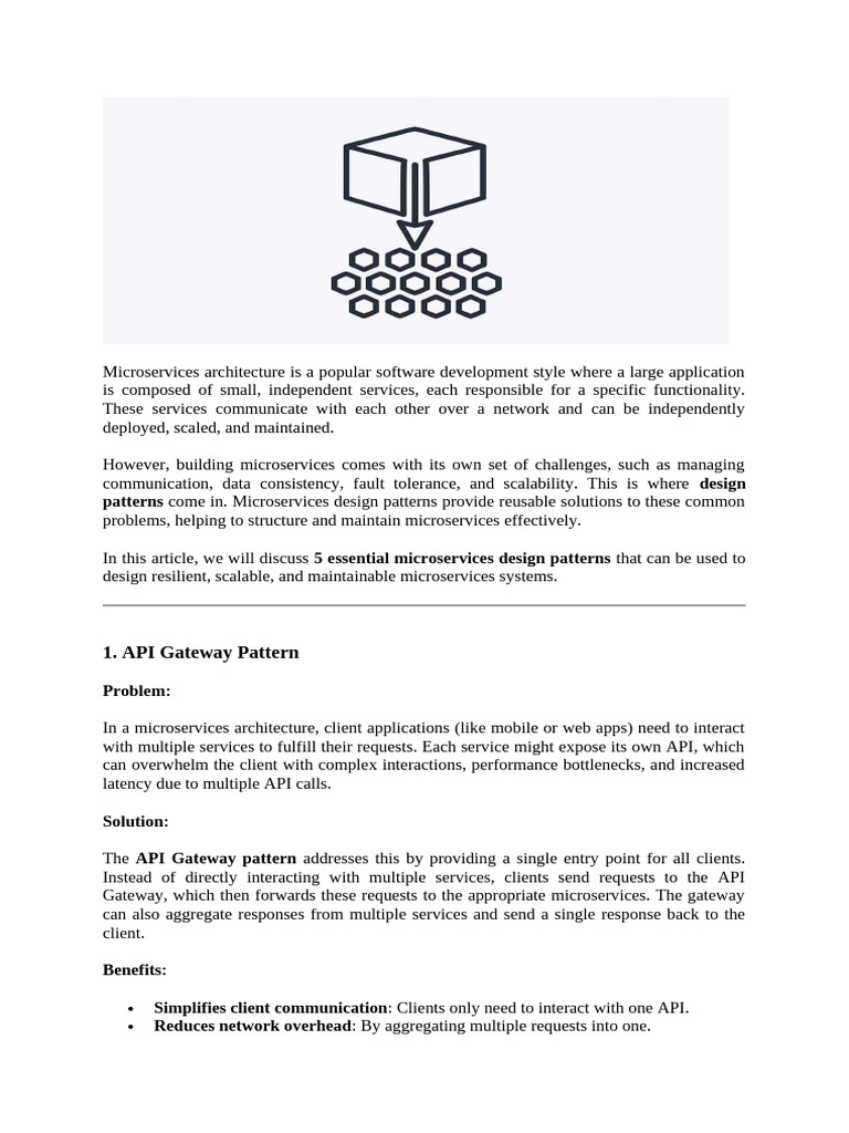 Article MicroservicesDesignPatterns | PDF | Database Transaction | Information Technology Management