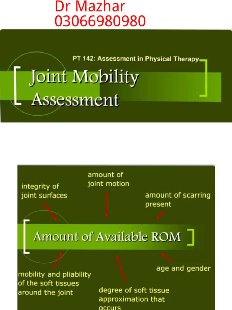 Accessory Joint Test - Body Composition...... DR Mazhar 03066980980 | PDF