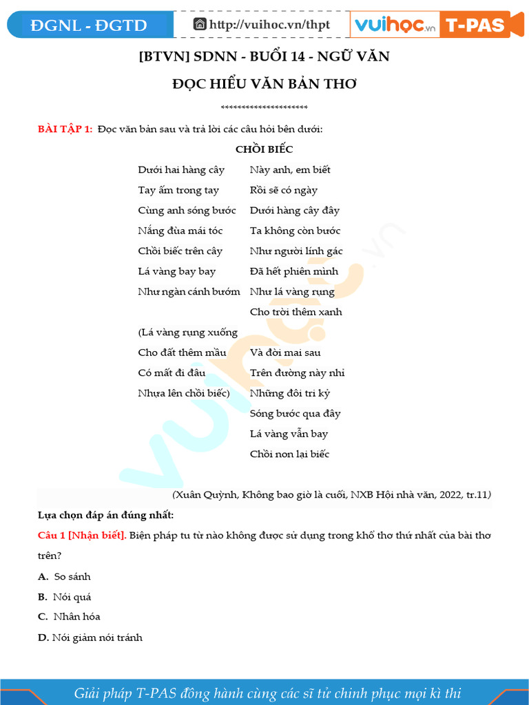 BTVN SDNN Buoi 14 Ngu Van | PDF