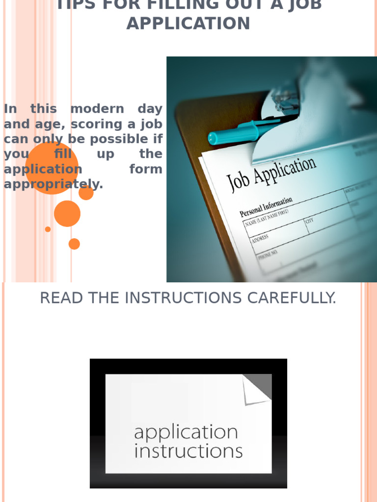 Job Application Filling | PDF