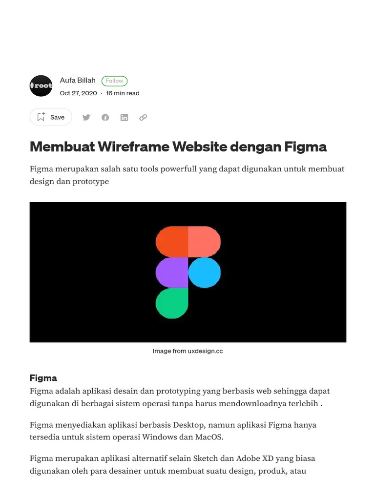 Membuat Wireframe Website Dengan Figma - by Aufa Billah - Medium | PDF