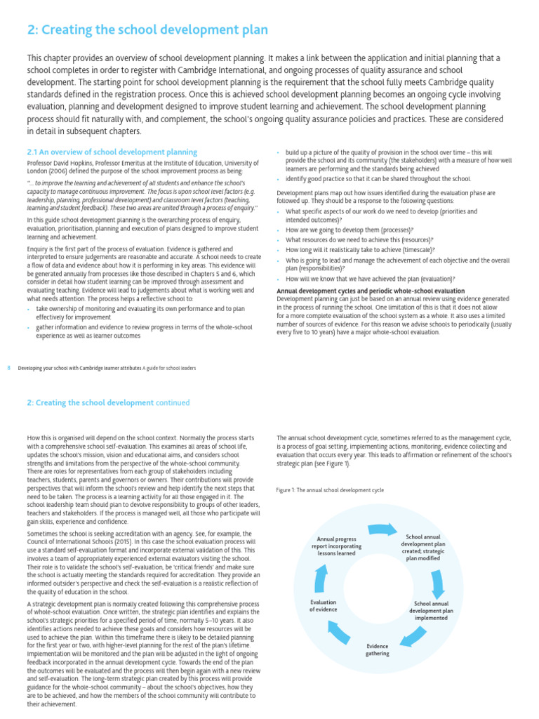 School Development Planning Guide | PDF | Curriculum | Teachers