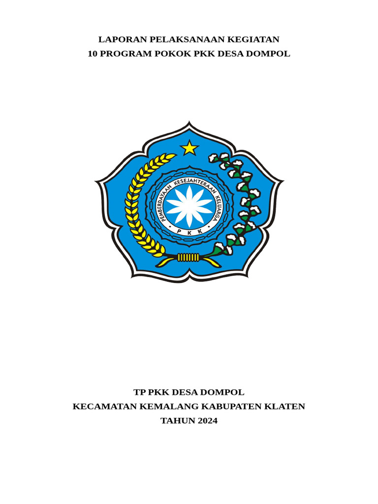 Laporan PKK Desa Dompol 2024 | PDF