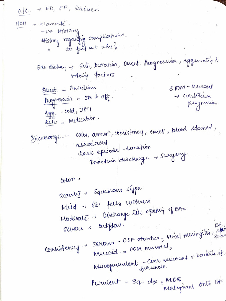 ENT History Taking | PDF