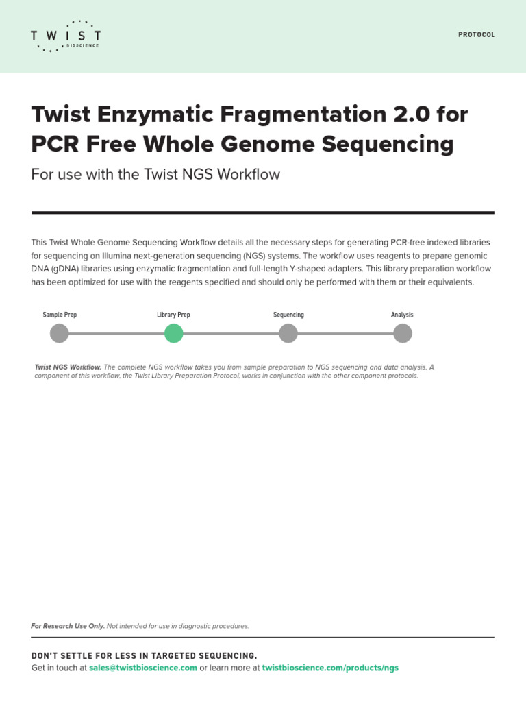 DOC-001475 Enz Frag 2.0 For PCR Free Whole Genome Seq REV2 Singles ...