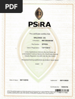 PSiRA Certificate | PDF