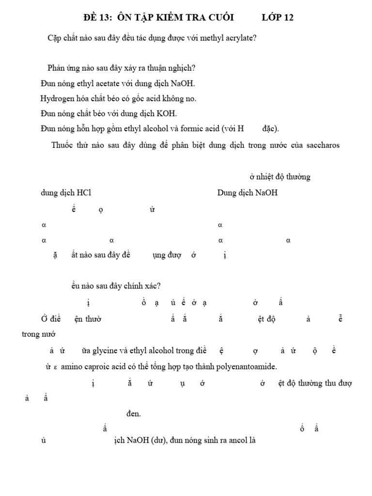Đề 13 HS Ôn Tập Kì 1 Azota | PDF