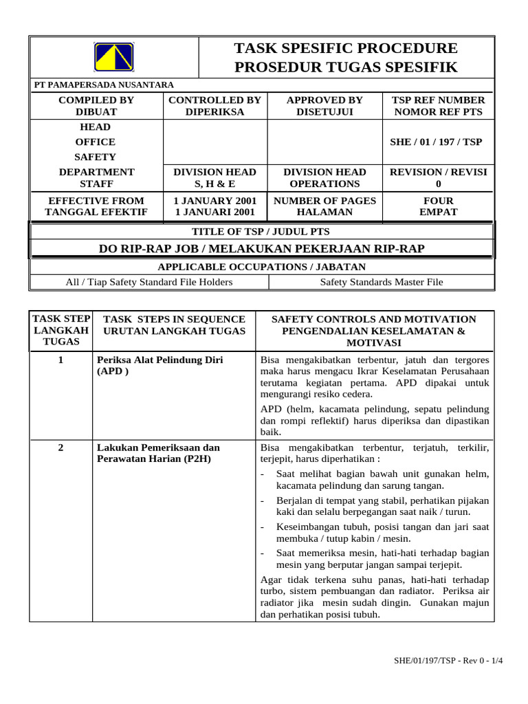 TSP - 34 - Melakukan Pekerjaan Rip Rap | PDF