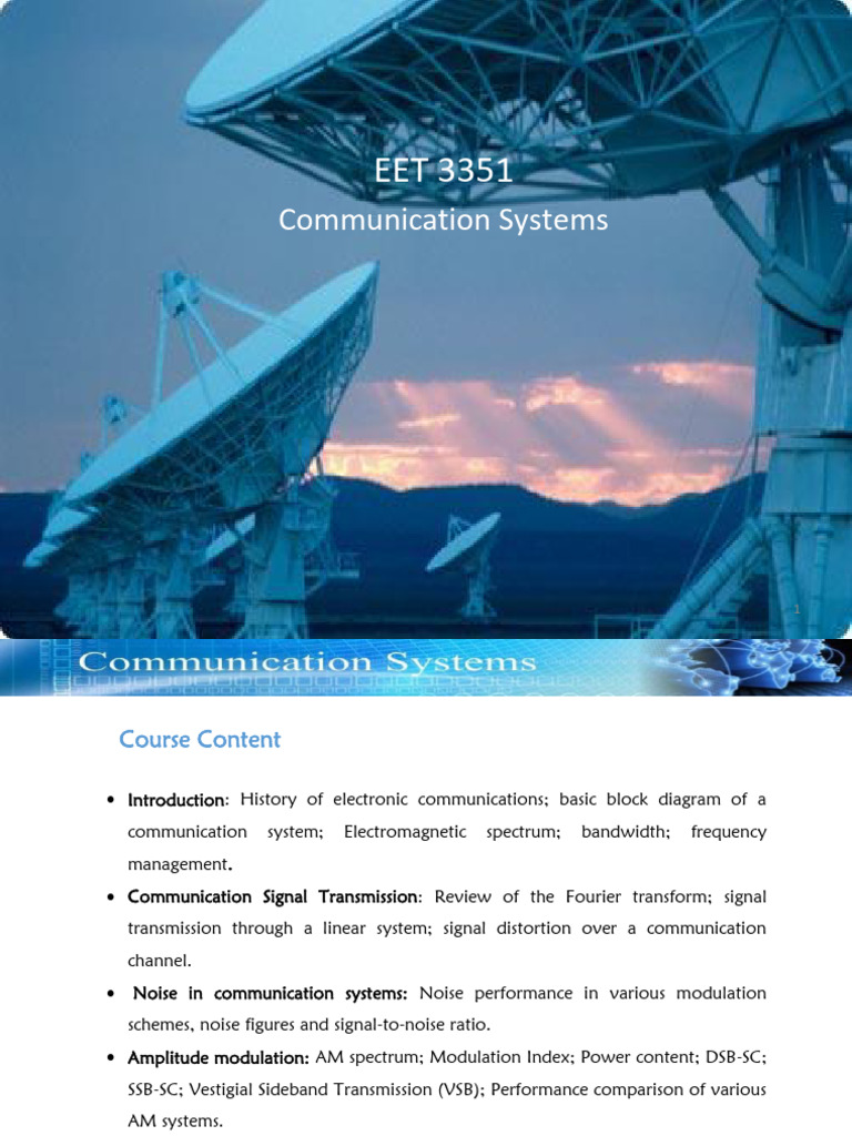 Com1-Chapter-1 | PDF | Modulation | Frequency Modulation