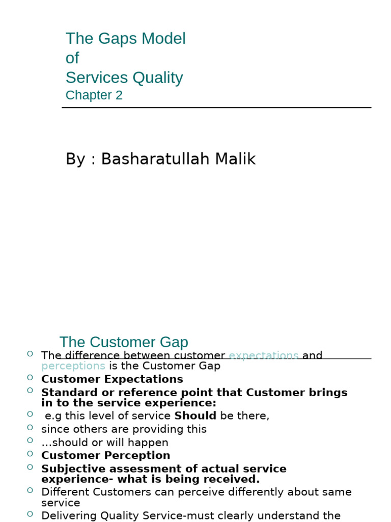 2 Services MKG The Gaps Model | PDF | Marketing | Business