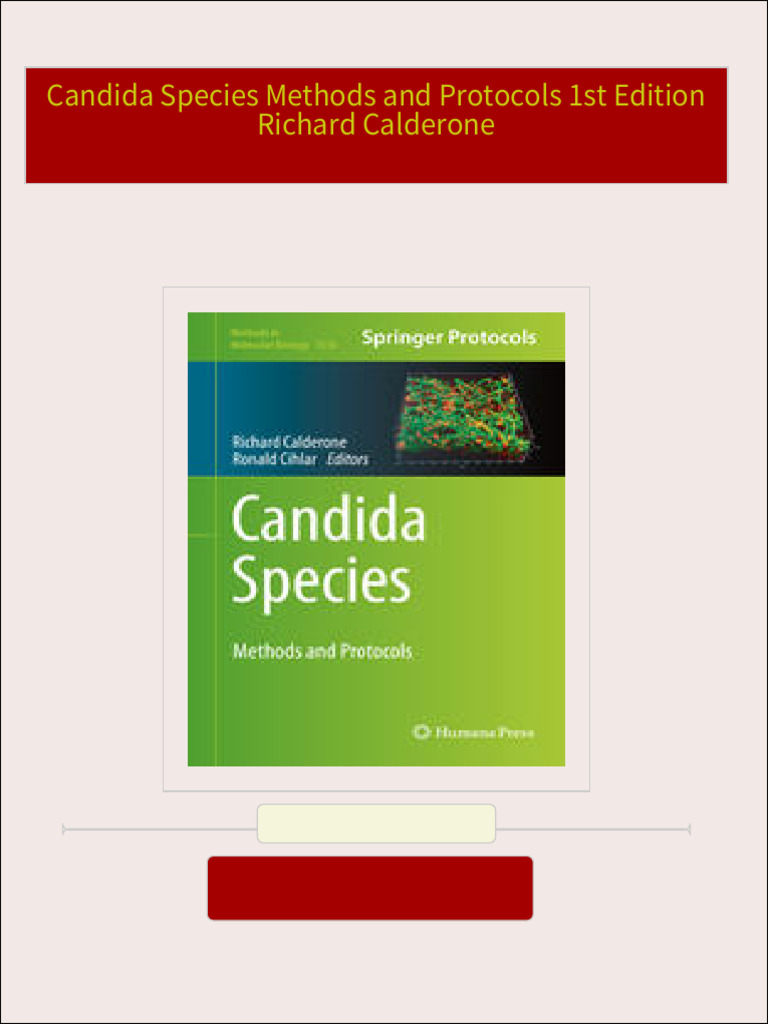Full Download Candida Species Methods and Protocols 1st Edition Richard ... Full Download Candida Species Methods and Protocols 1st Edition Richard ...