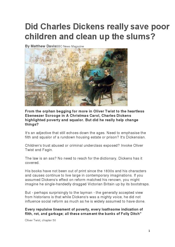 Dickens and Industrial Revolution | PDF | Charles Dickens | Oliver Twist