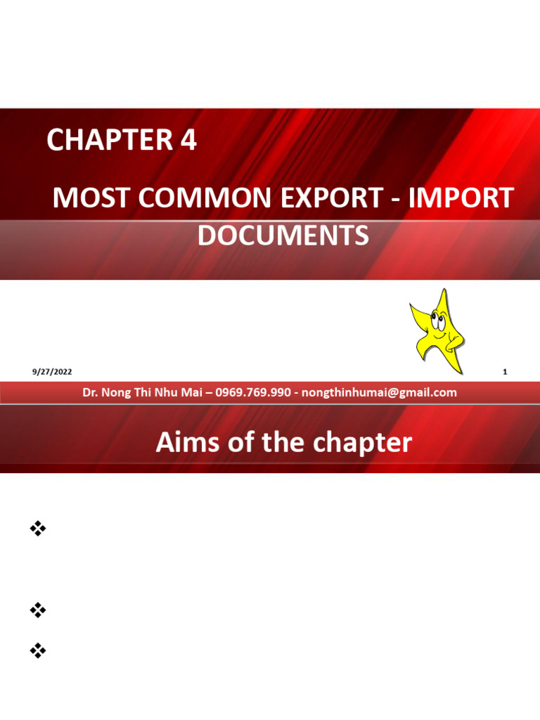 Chapter 4 - Most Common Export - Import Documents | PDF | Negotiable Instrument | Bill Of Lading