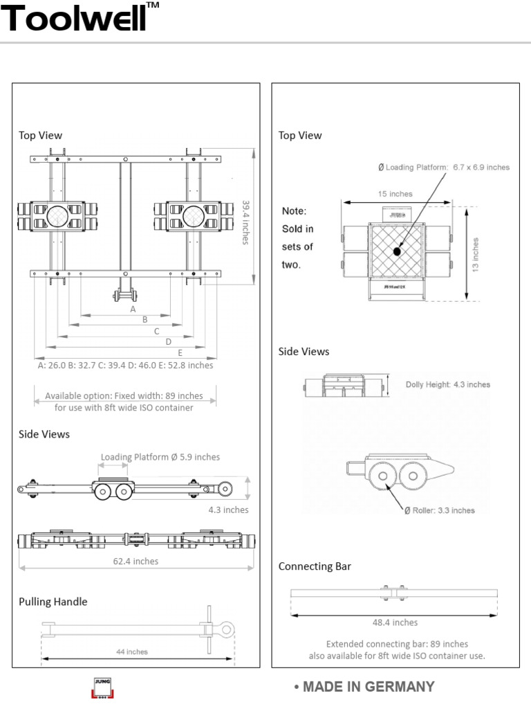 Transport Dollies t12b12 Drawings | PDF
