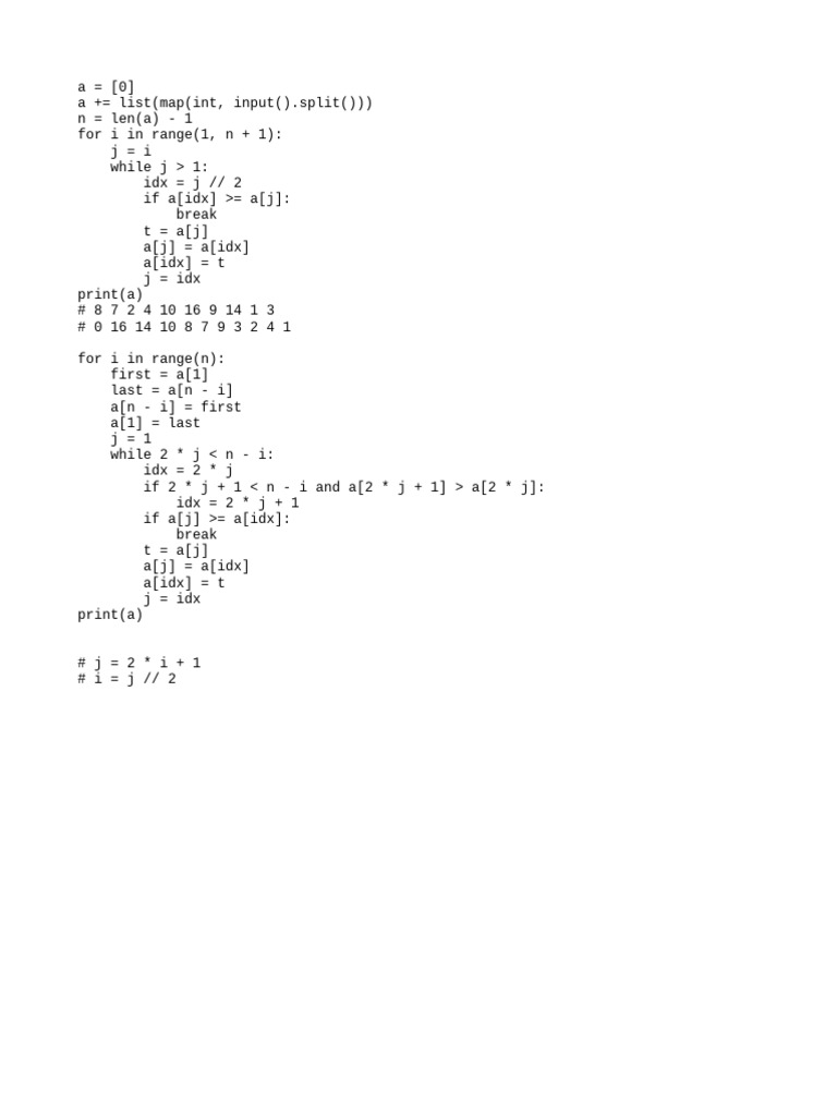 Heap Sort Implementation | PDF