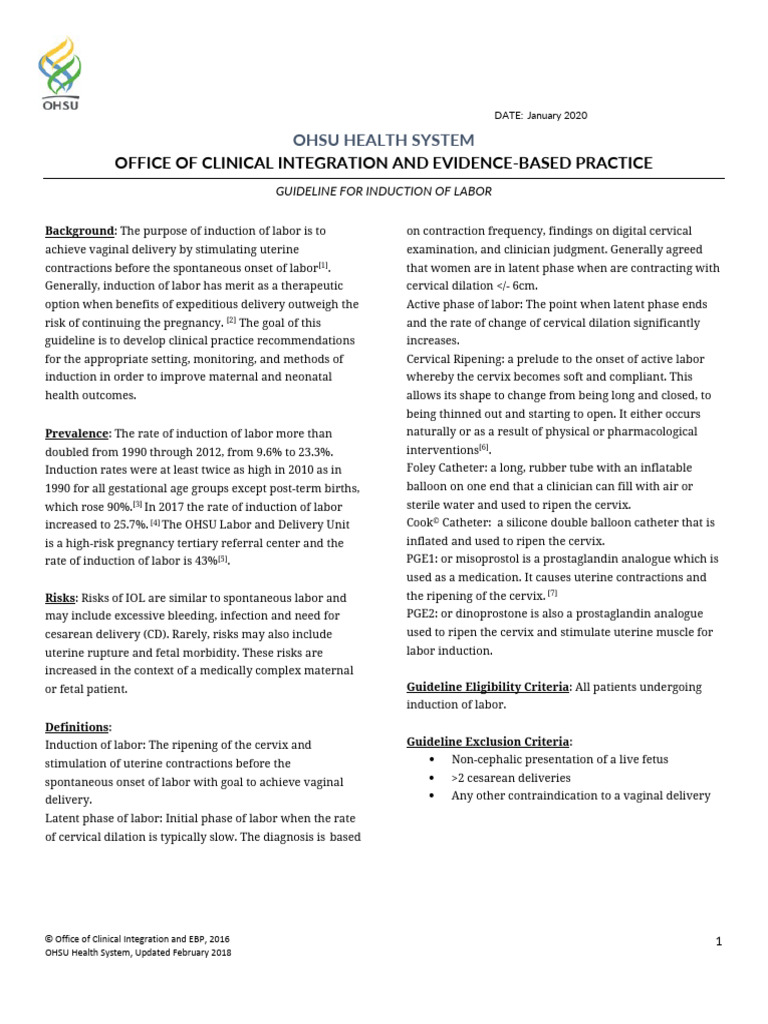 Induction of Labor Guideline - 240811 - 194842 | PDF | Childbirth ...
