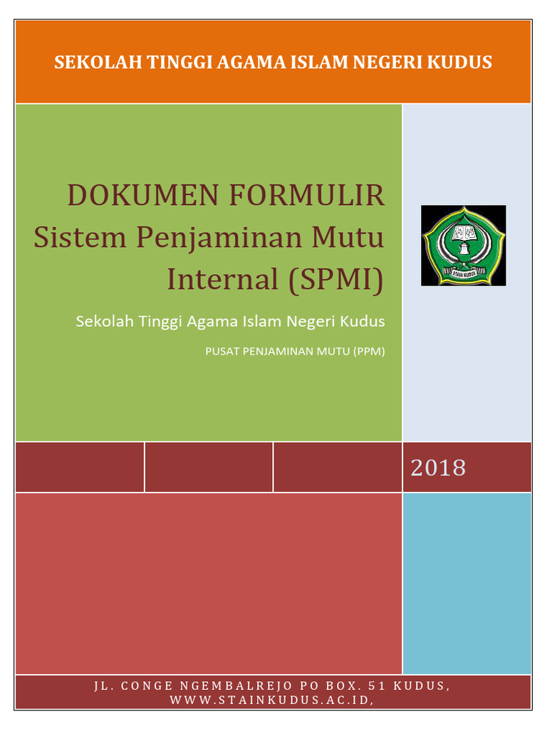 Formulir SPMI STAIN Kudus 2018 | PDF
