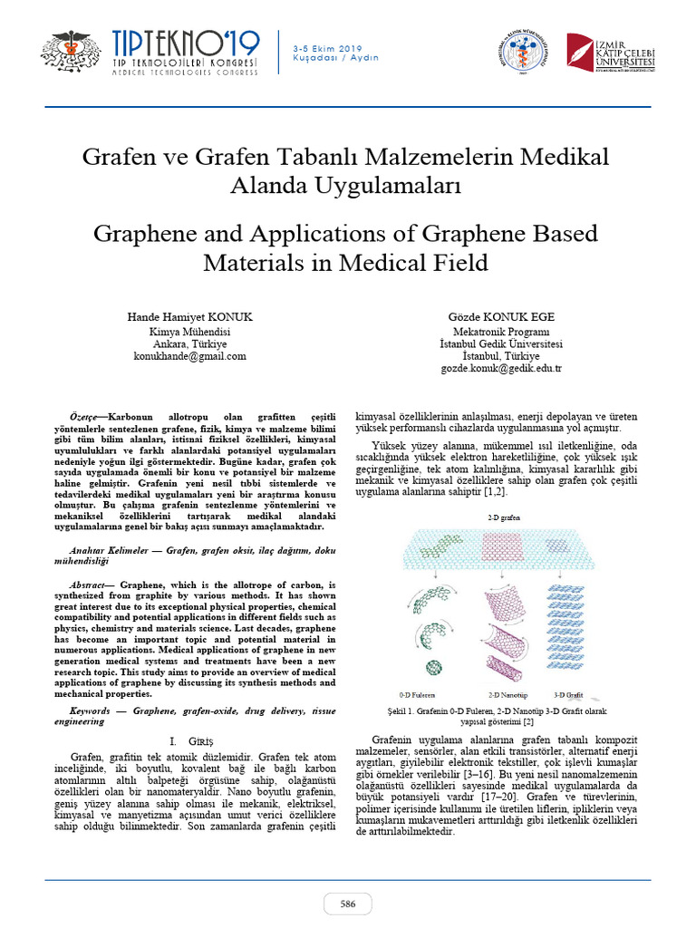 Grafen Ve Grafen Tabanl Malzemelerin Medikal Alanda Uygulamalar ...