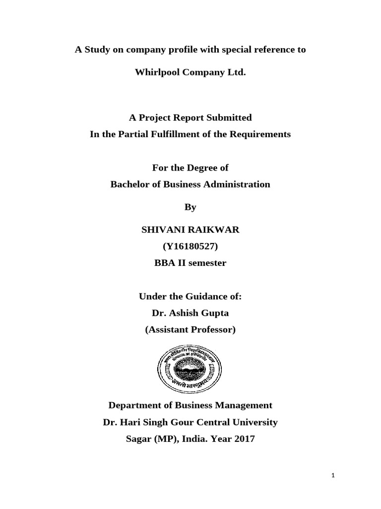 Proforma For Project Preparation | PDF | Home Appliance | Data
