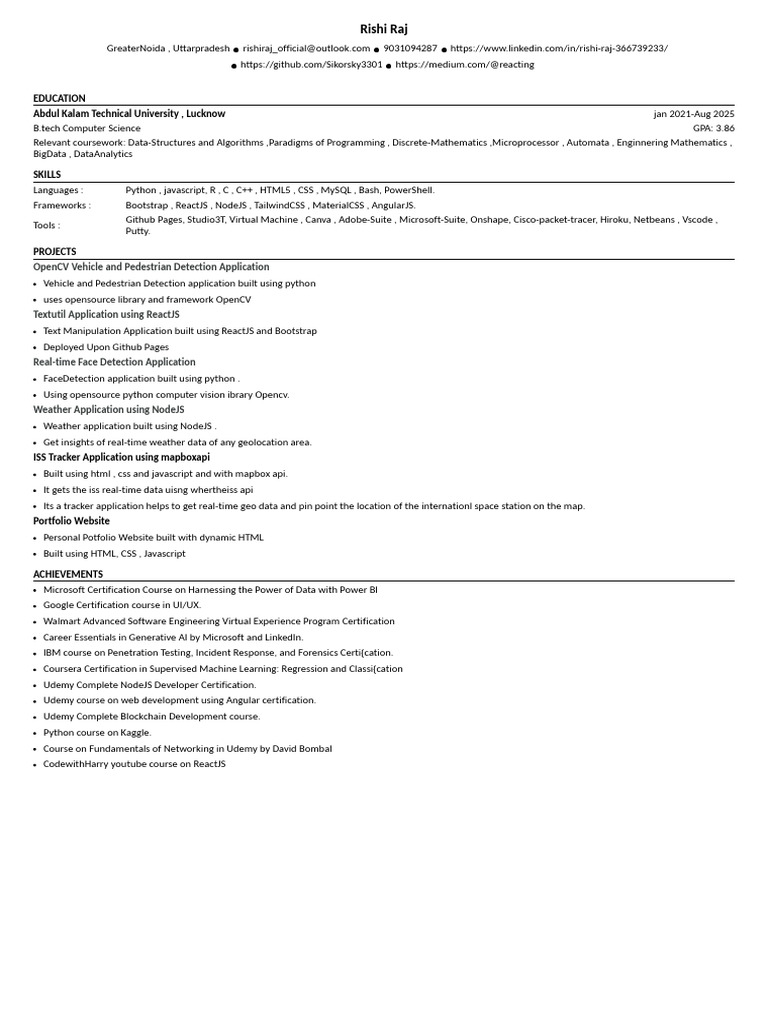 resume (2) | PDF | Angular Js | Computing resume (2) | PDF | Angular Js | Computing
