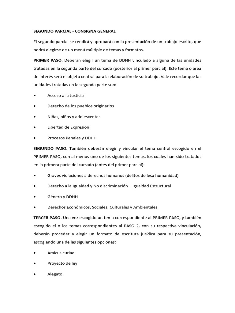 Guía para Trabajo Escrito de DDHH | PDF | Amicus Curiae | Caso de ley