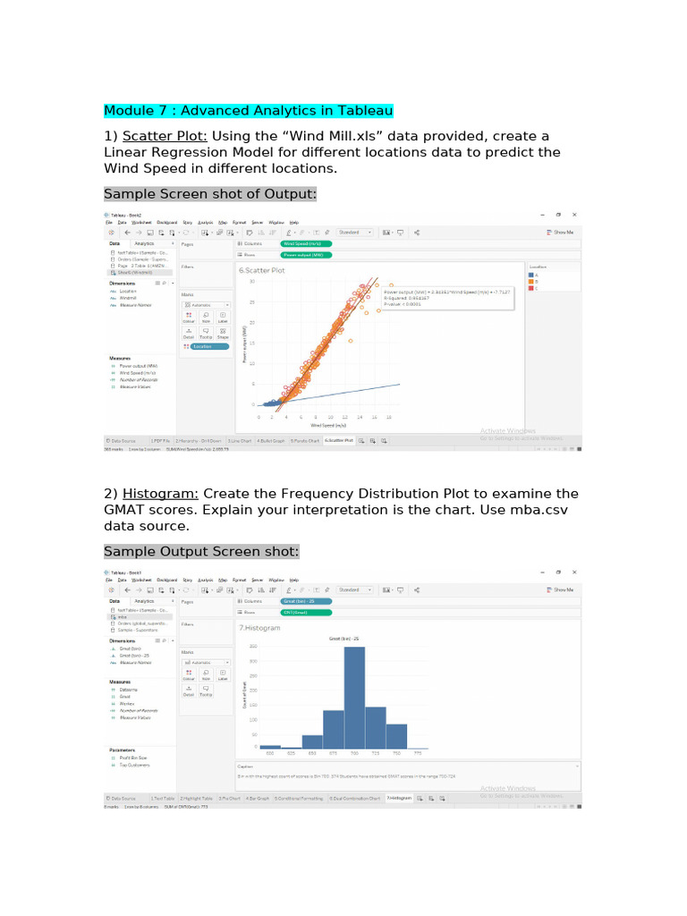 Advanced Tableau Analytics Guide | PDF