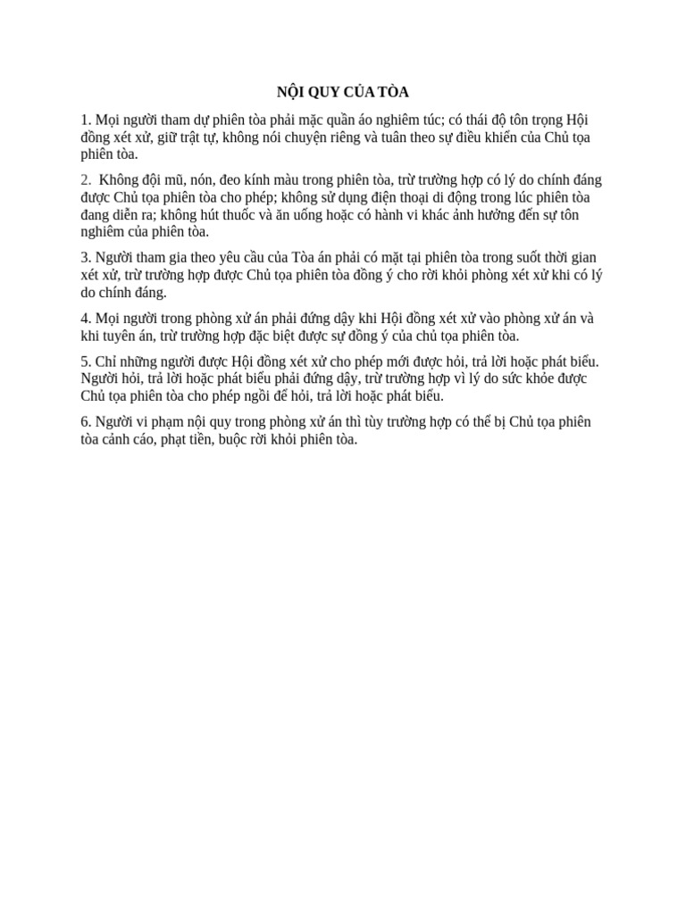 N I Quy C A Tòa | PDF