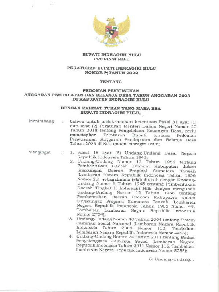 Perbup 54 Tahun 2022 - Compressed | PDF