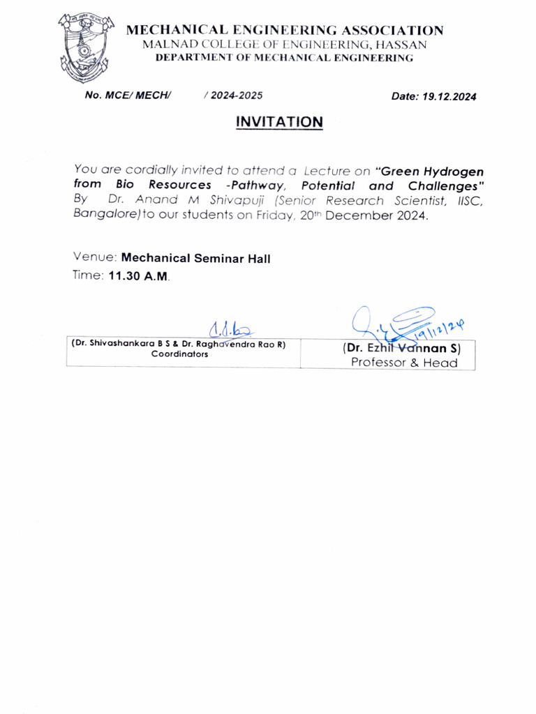 Technical Talk - Invitation | PDF