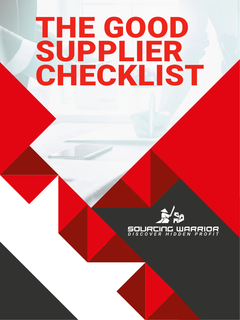 Checklist Good Supplier | PDF | International Trade | Business